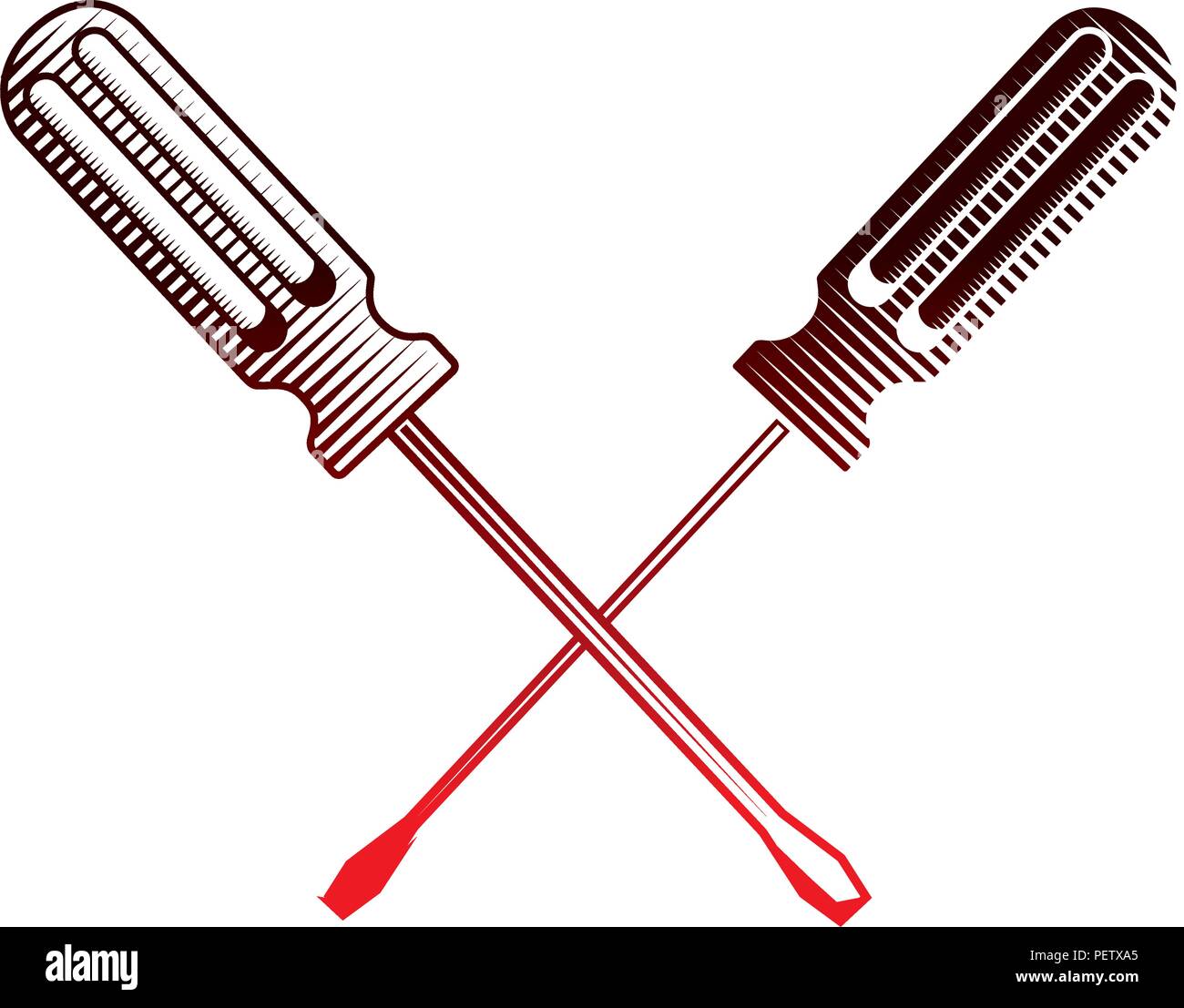 Crossed screwdrivers hi-res stock photography and images - Alamy