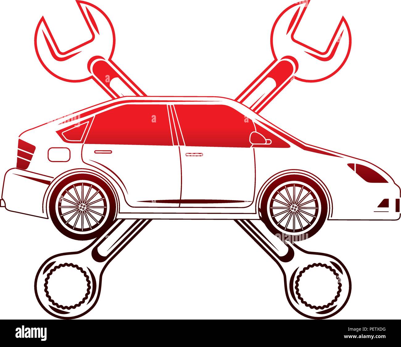 industry automotive car crossed wrench tools Stock Vector Image & Art ...