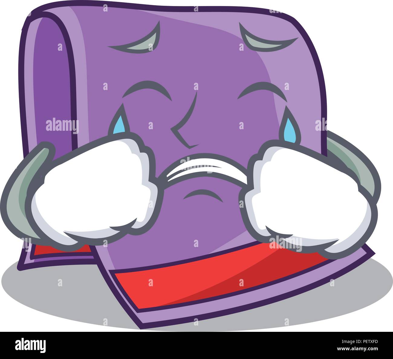 Crying towel on the wooden rack character Stock Vector Image & Art - Alamy