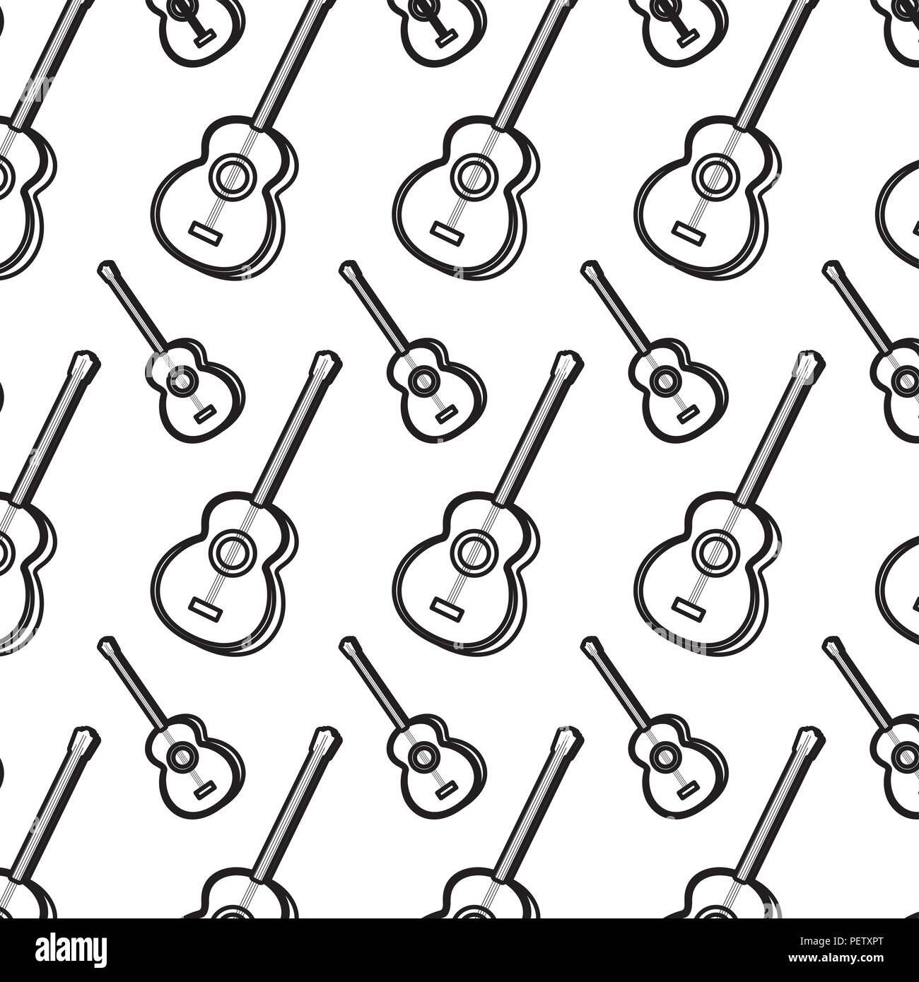 line art guitar play music background Stock Vector Image & Art - Alamy