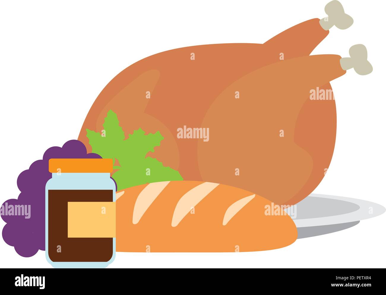 chicken meat and healthy food vector illustration design Stock Vector ...