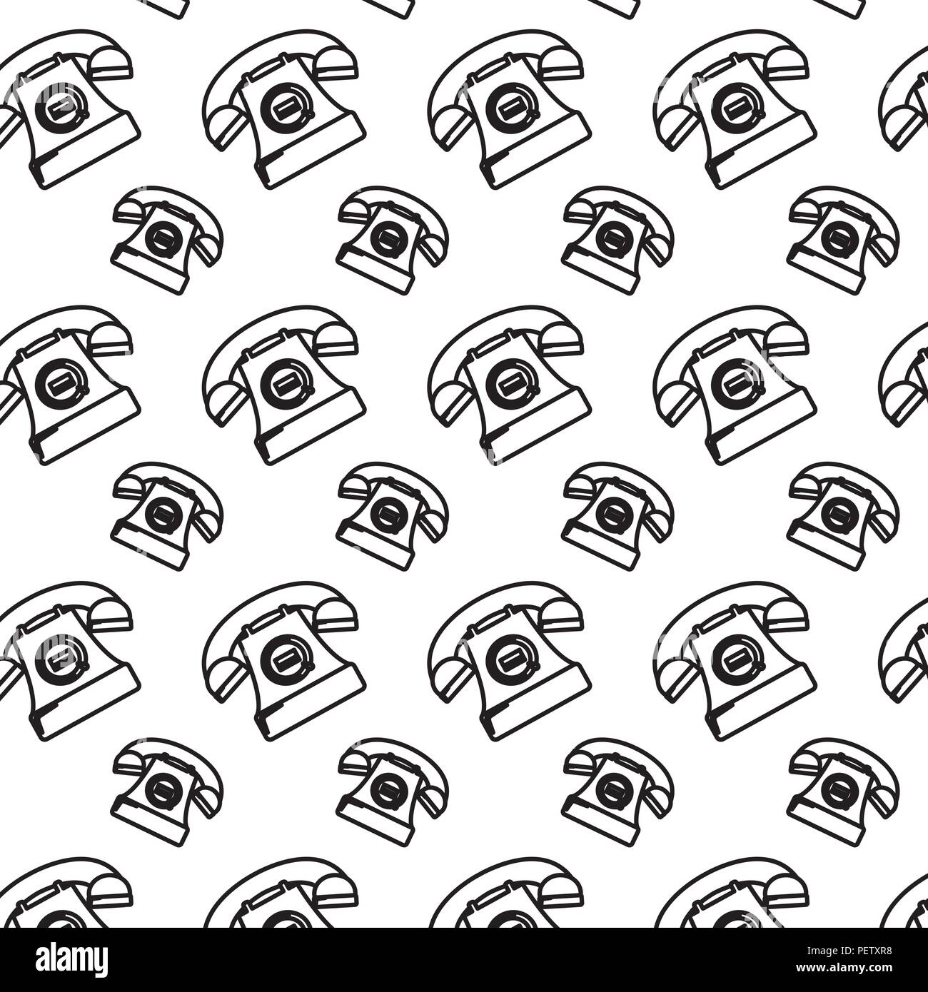 line retro ring telephone call background Stock Vector Image & Art - Alamy