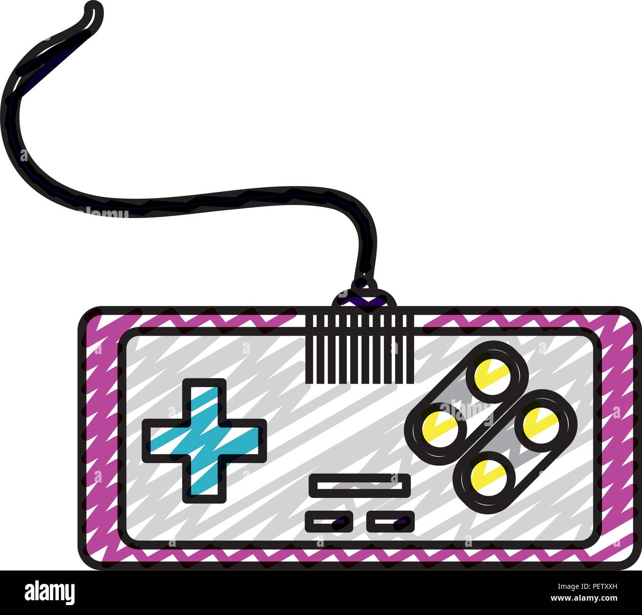 doodle videogame console simulator technology player Stock Vector Image ... doodle videogame console simulator technology player Stock Vector Image ...