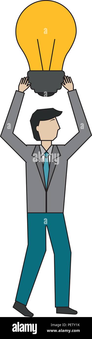 Businessman bulb avatar character hi-res stock photography and images ...
