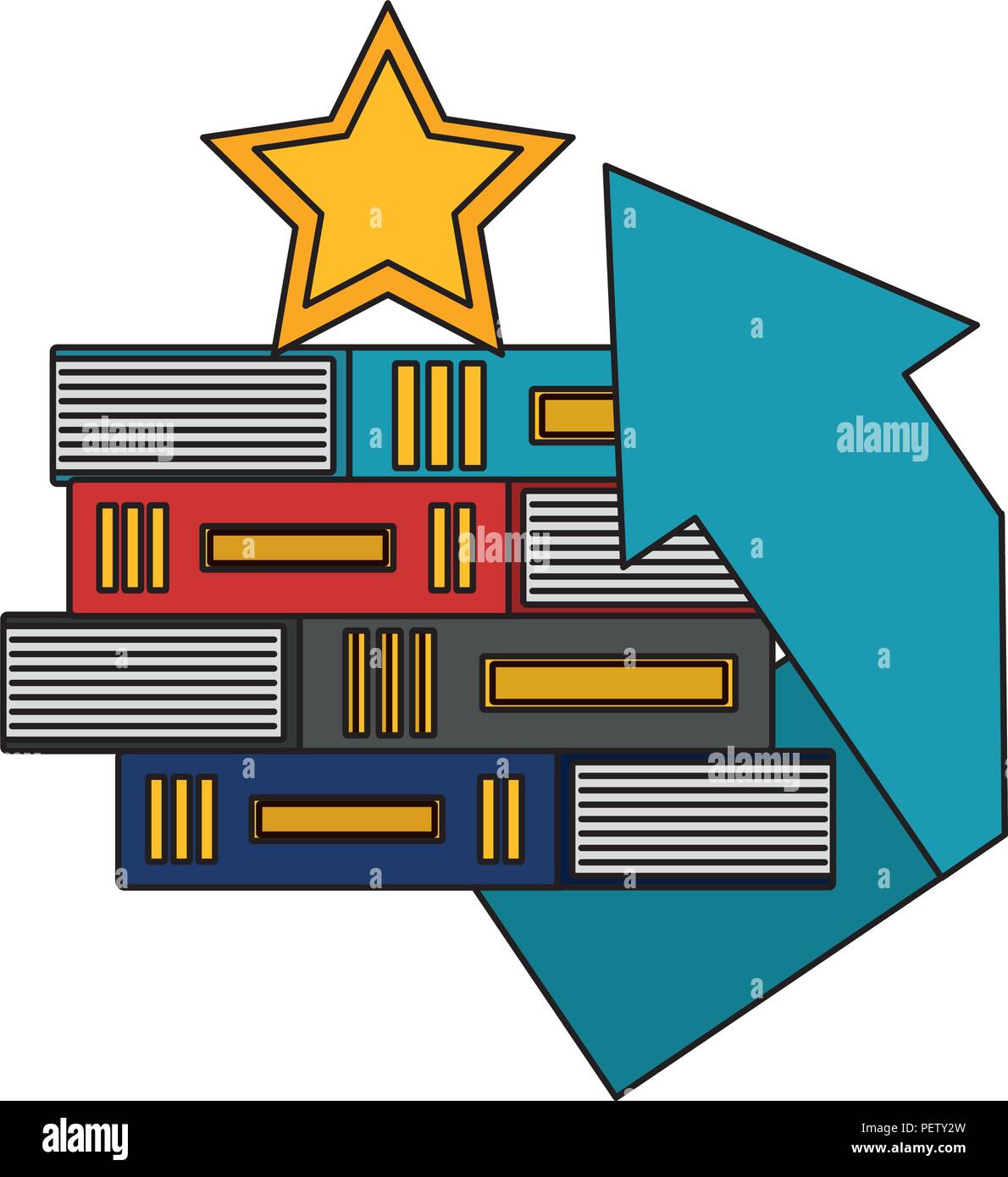 Library and arrow sign Stock Vector Images - Alamy