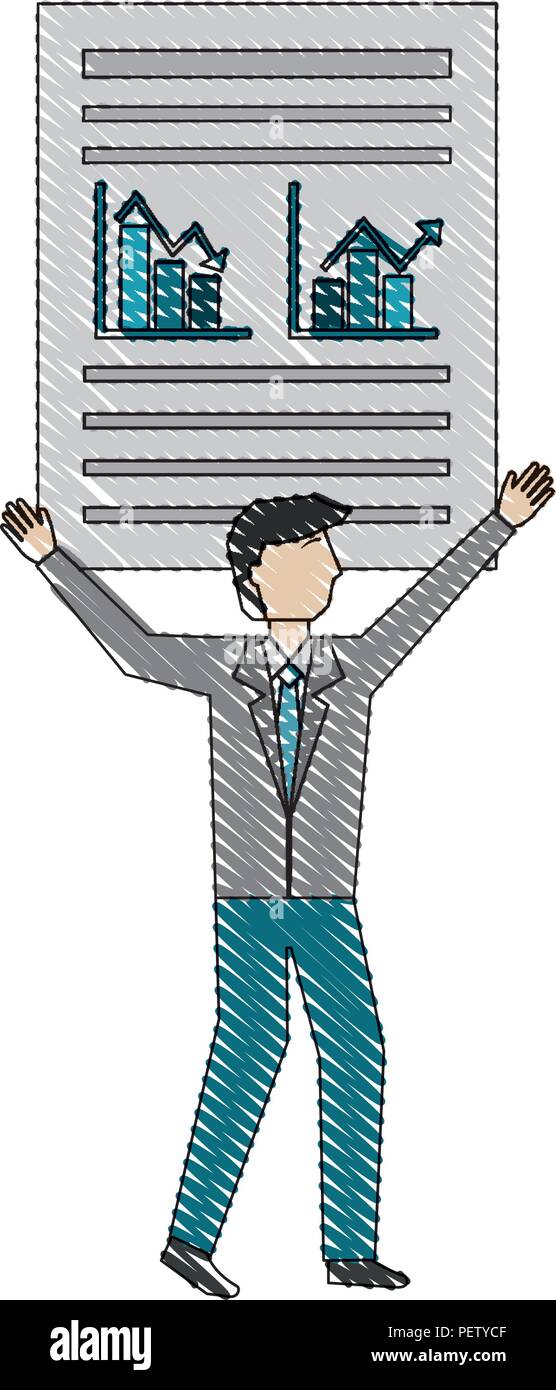 Male executive holding document Stock Vector Images - Alamy