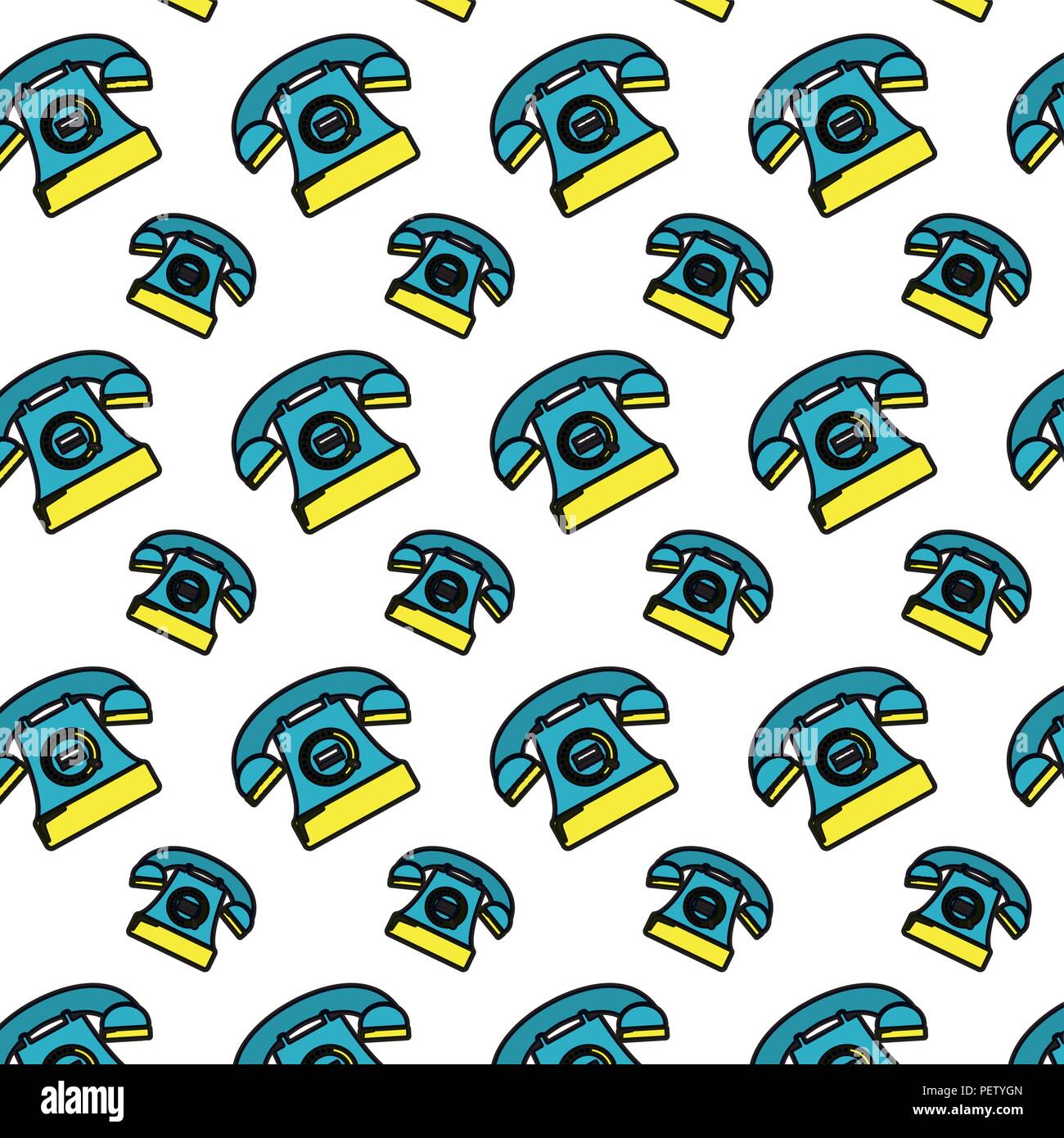 color retro ring telephone call background Stock Vector Image & Art - Alamy