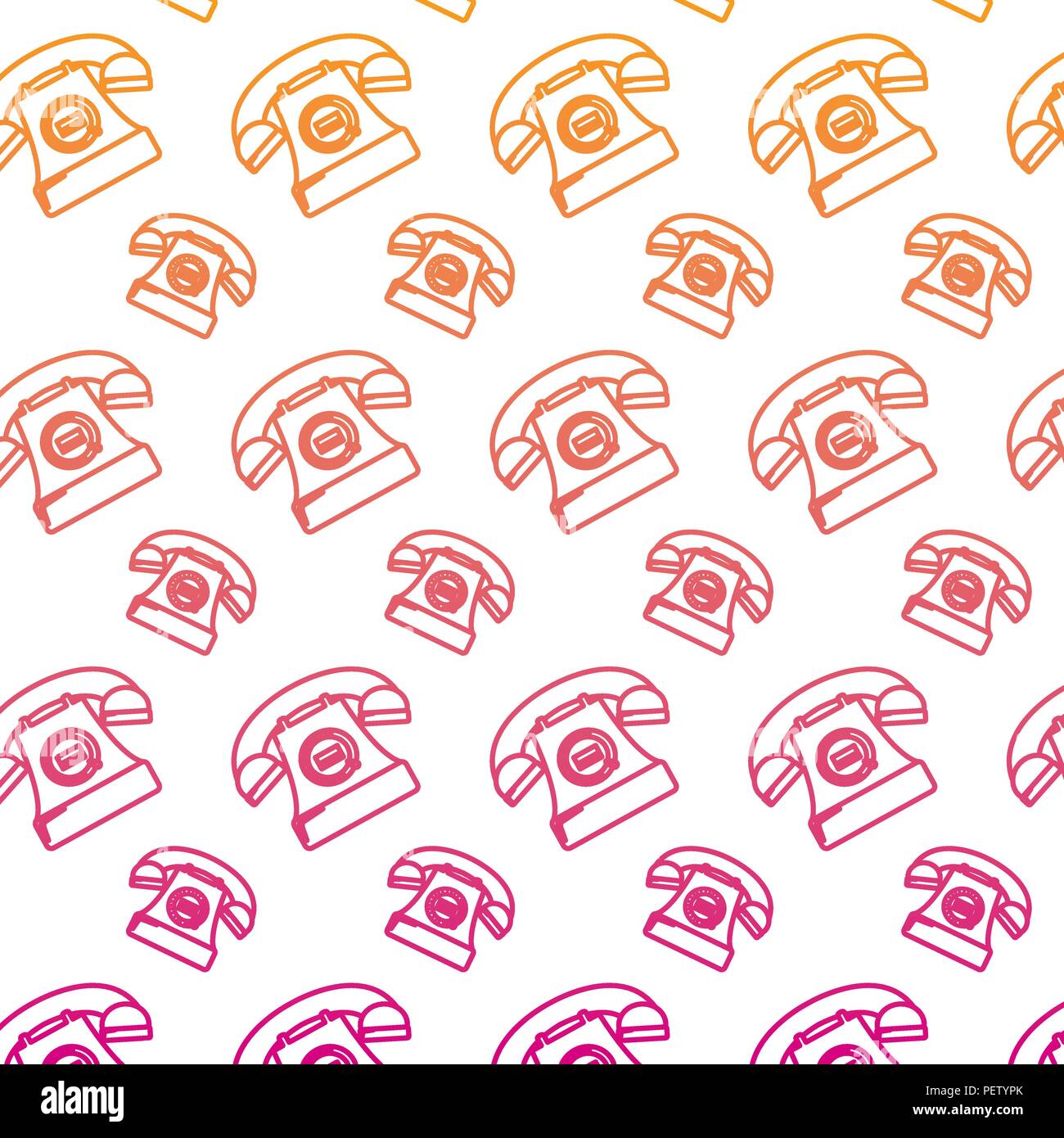 degraded line retro ring telephone call background Stock Vector Image ...
