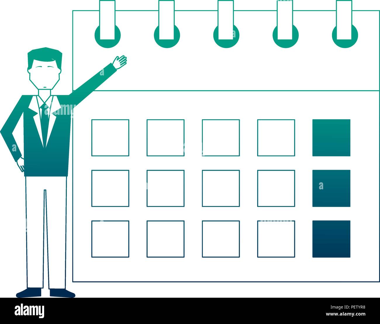 Man Calendar Cartoon High Resolution Stock Photography and Images - Alamy