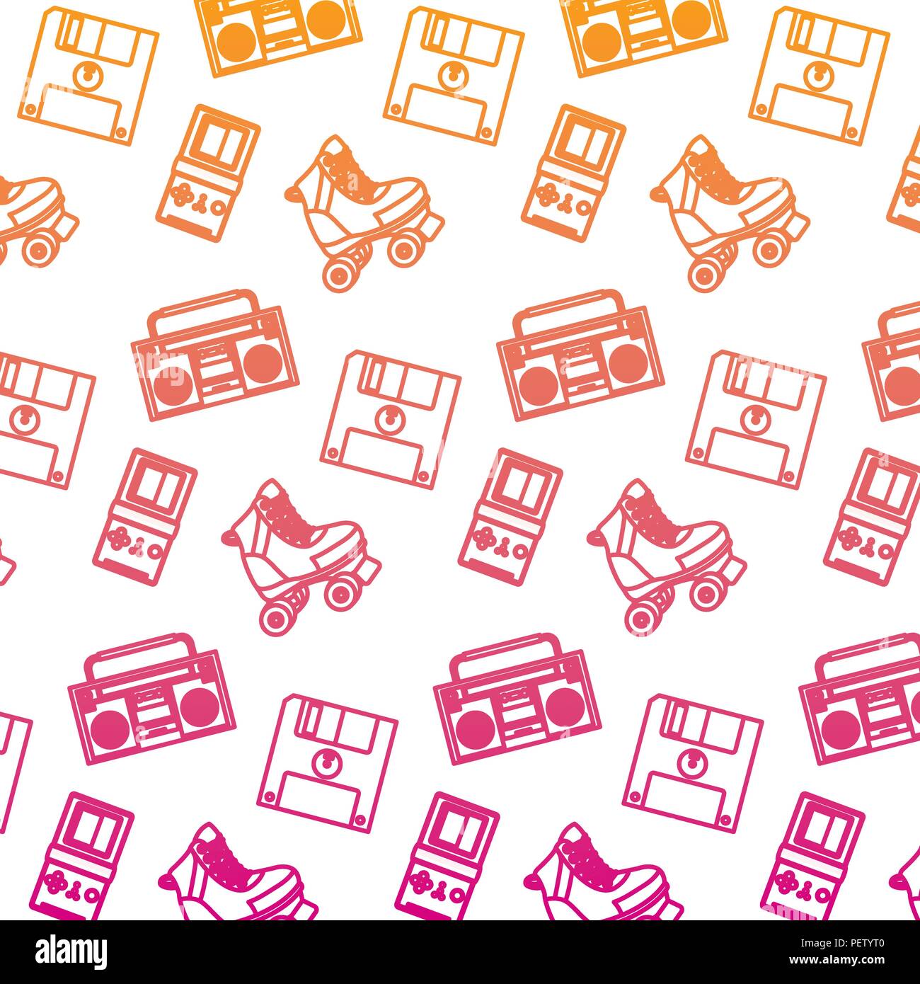 degraded line retro thing old equipment background Stock Vector Image ...