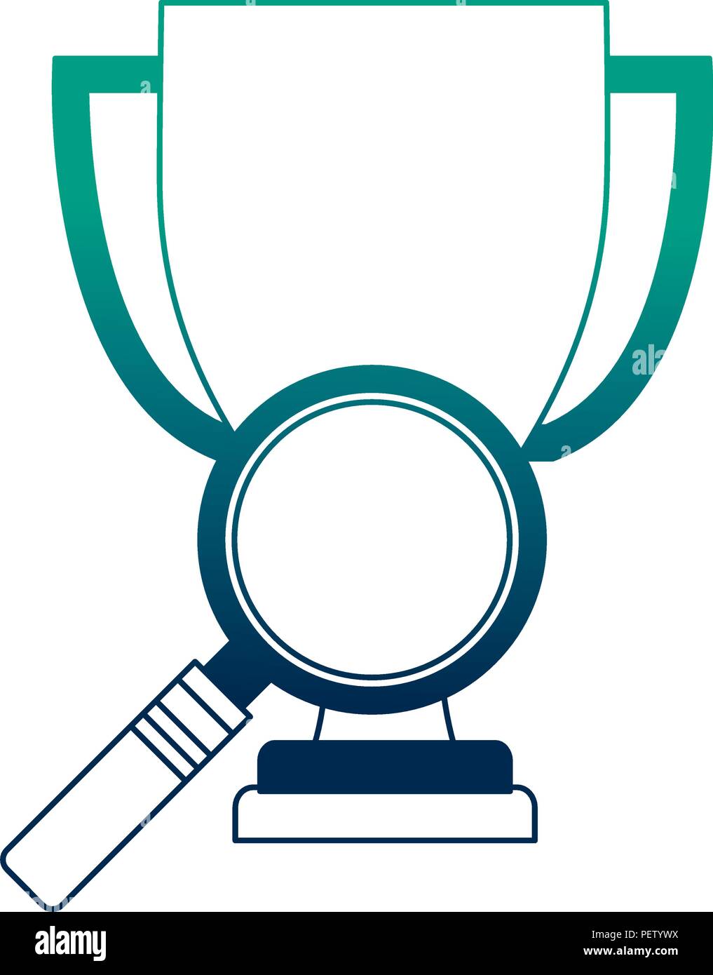 trophy award cup with magnifying glass Stock Vector Image & Art - Alamy