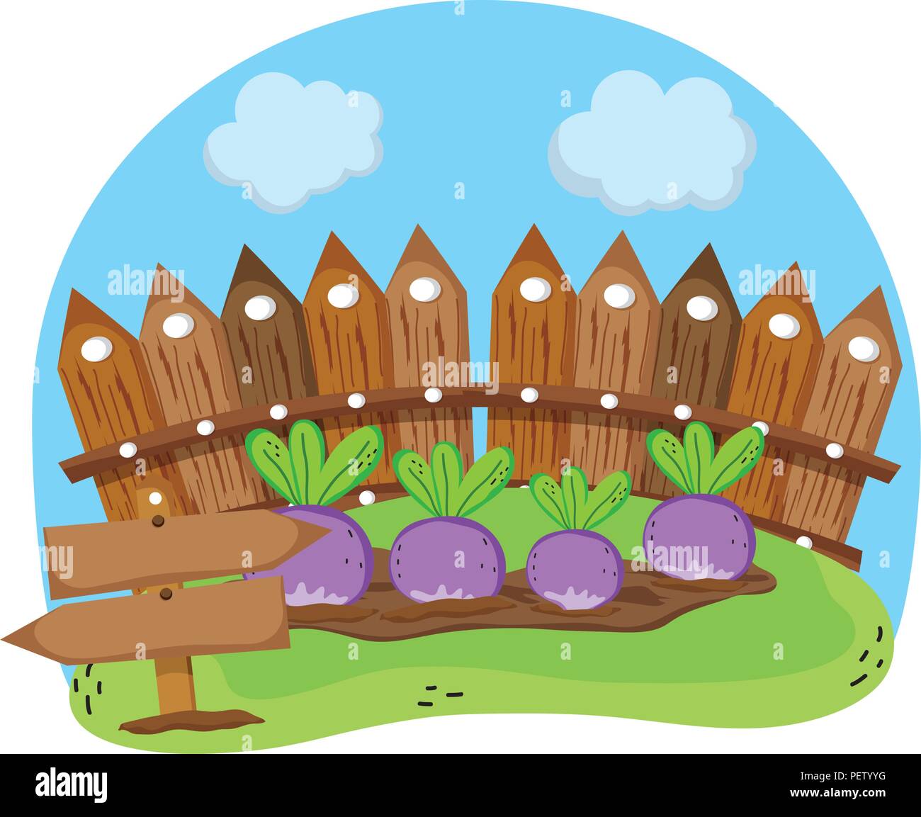 wood grillage and onions farm cultivated Stock Vector Image & Art - Alamy
