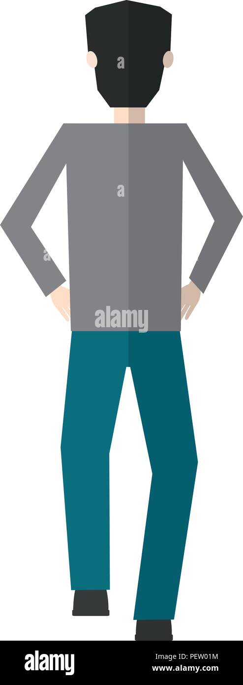 Businessman back view Stock Vector Images - Alamy