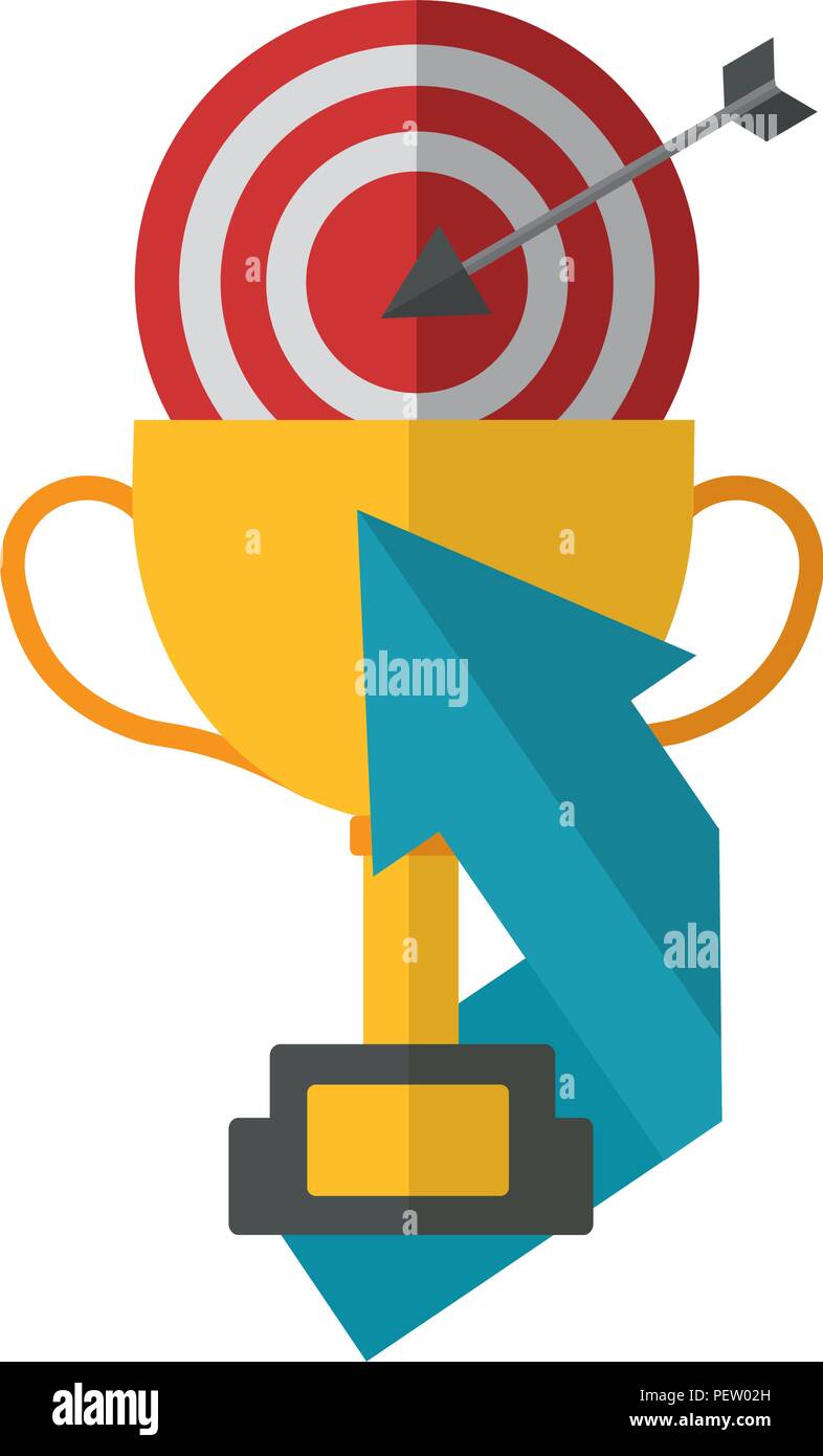 business trophy target and arrow success Stock Vector Image & Art - Alamy