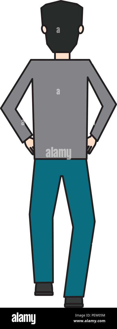 Back View Character High Resolution Stock Photography and Images - Alamy