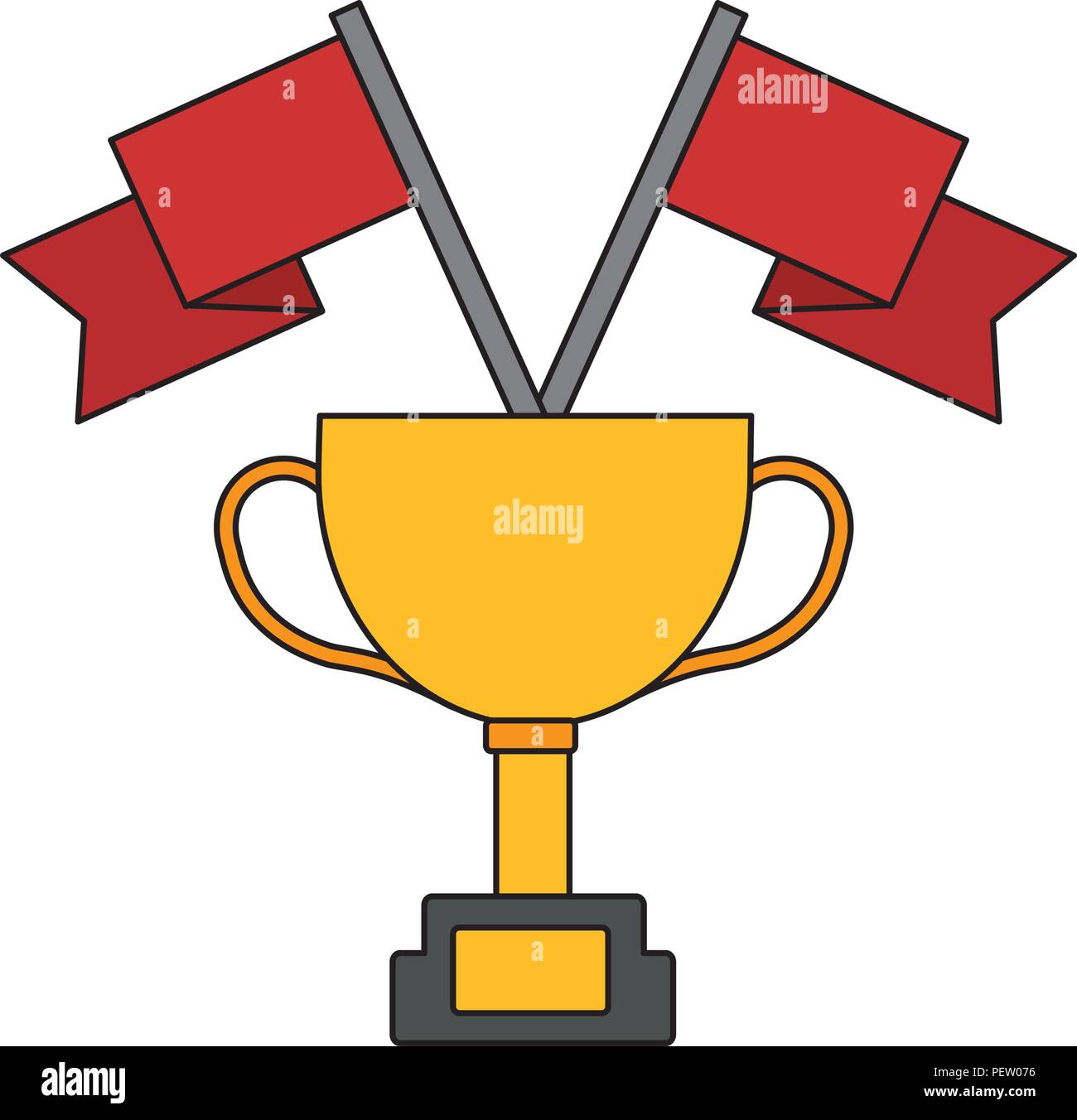 award trophy flags win Stock Vector Image & Art - Alamy