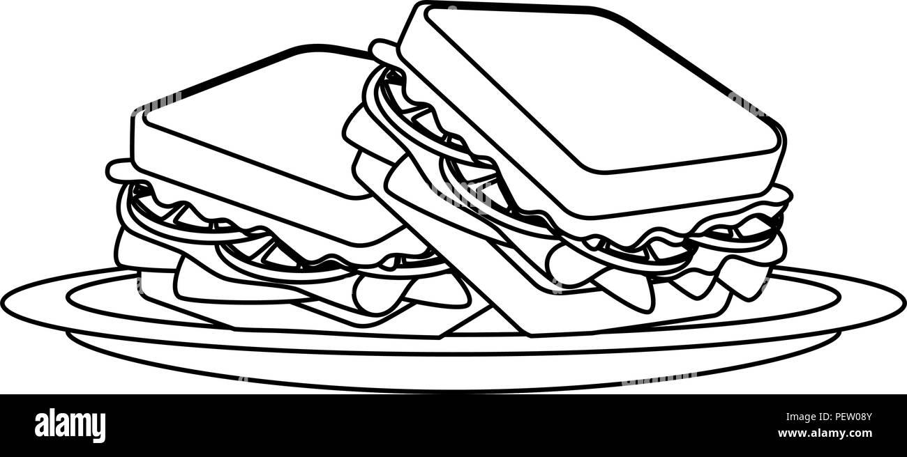 fresh and delicious sandwish vector illustration design Stock Vector ...