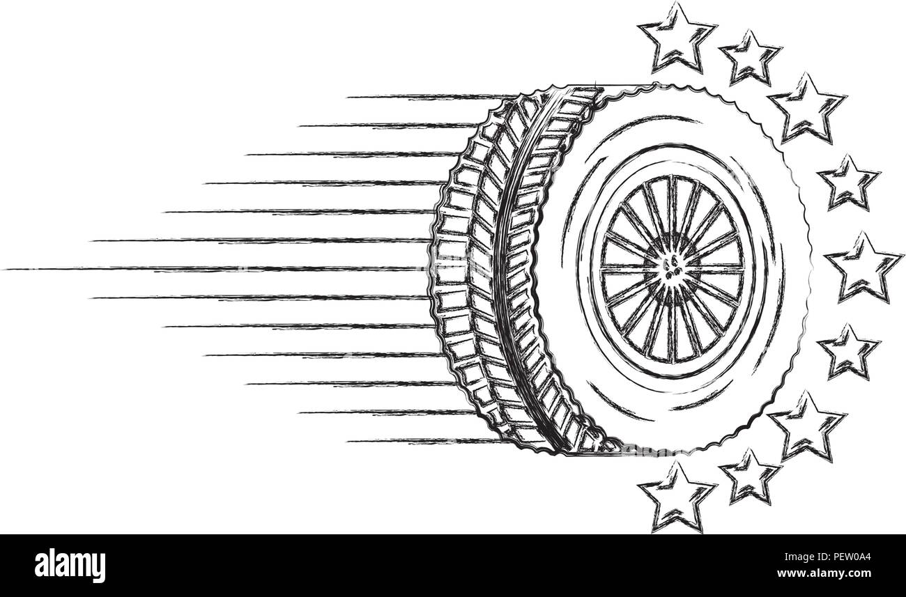 industry automotive wheel car speed stars emblem Stock Vector Image ...