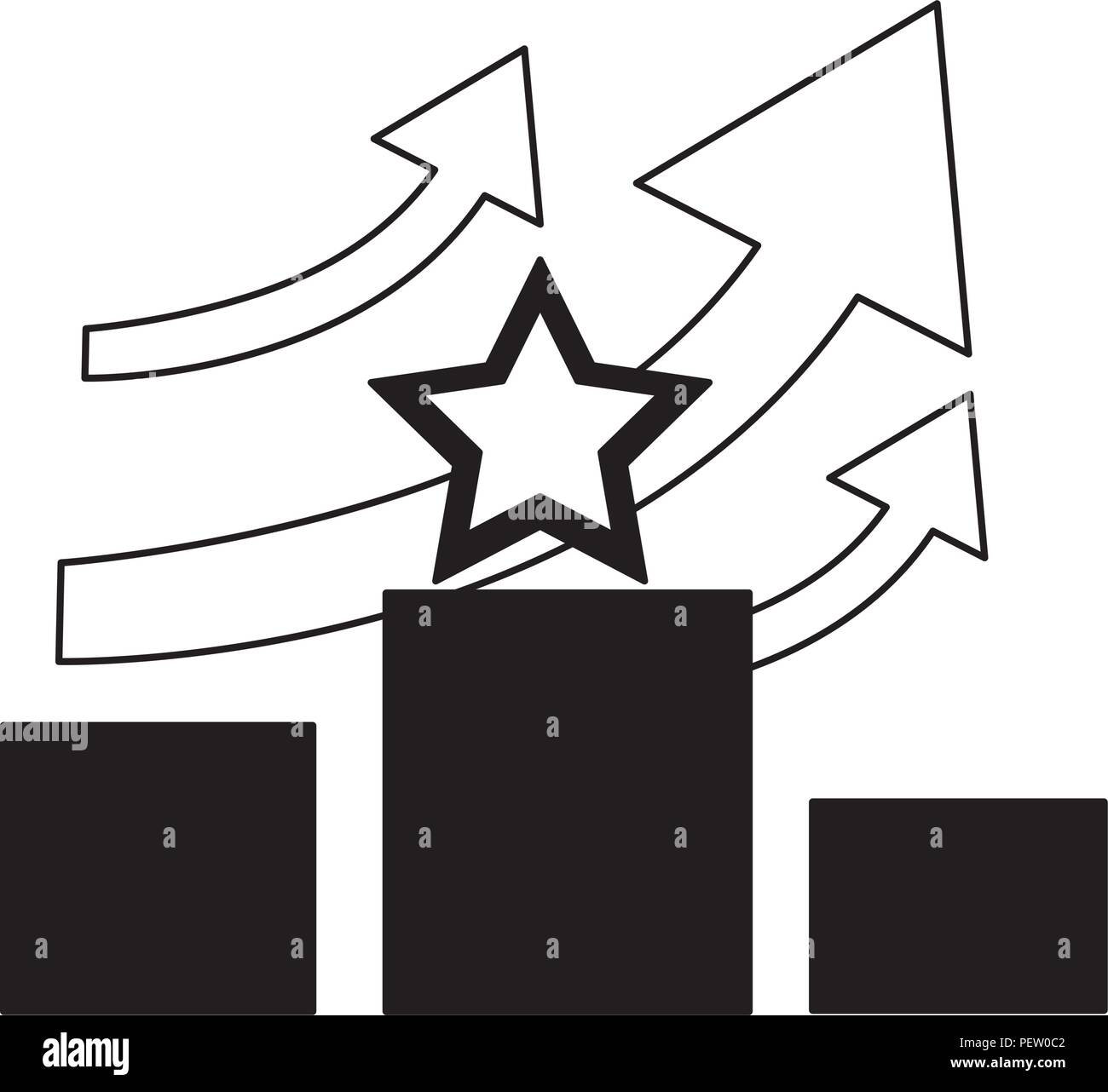 star on podium winner arrow growth Stock Vector Image & Art - Alamy