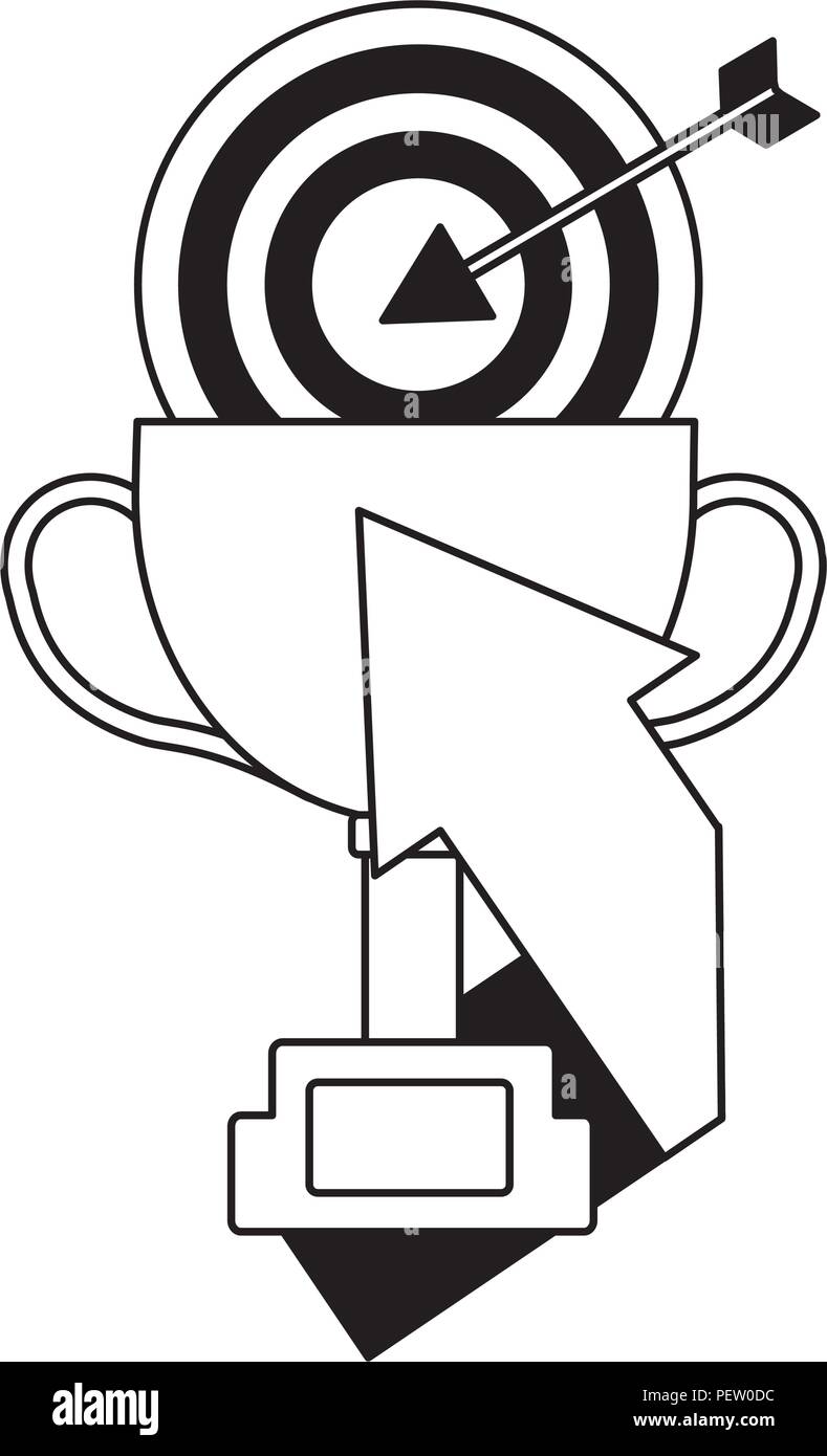 business trophy target and arrow success Stock Vector Image & Art - Alamy