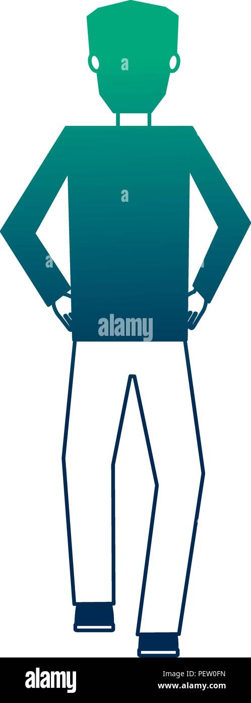 Full length back view Stock Vector Images - Alamy