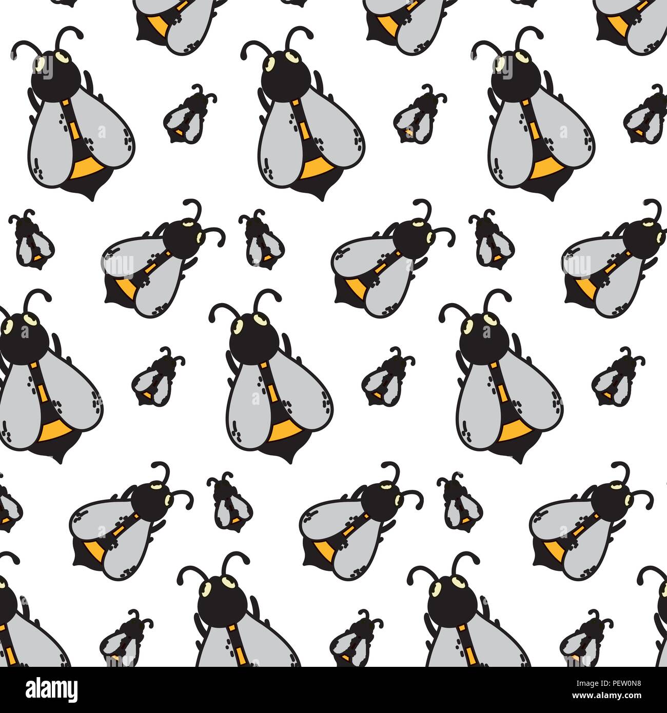 color cute bee insect animal background Stock Vector Image & Art - Alamy