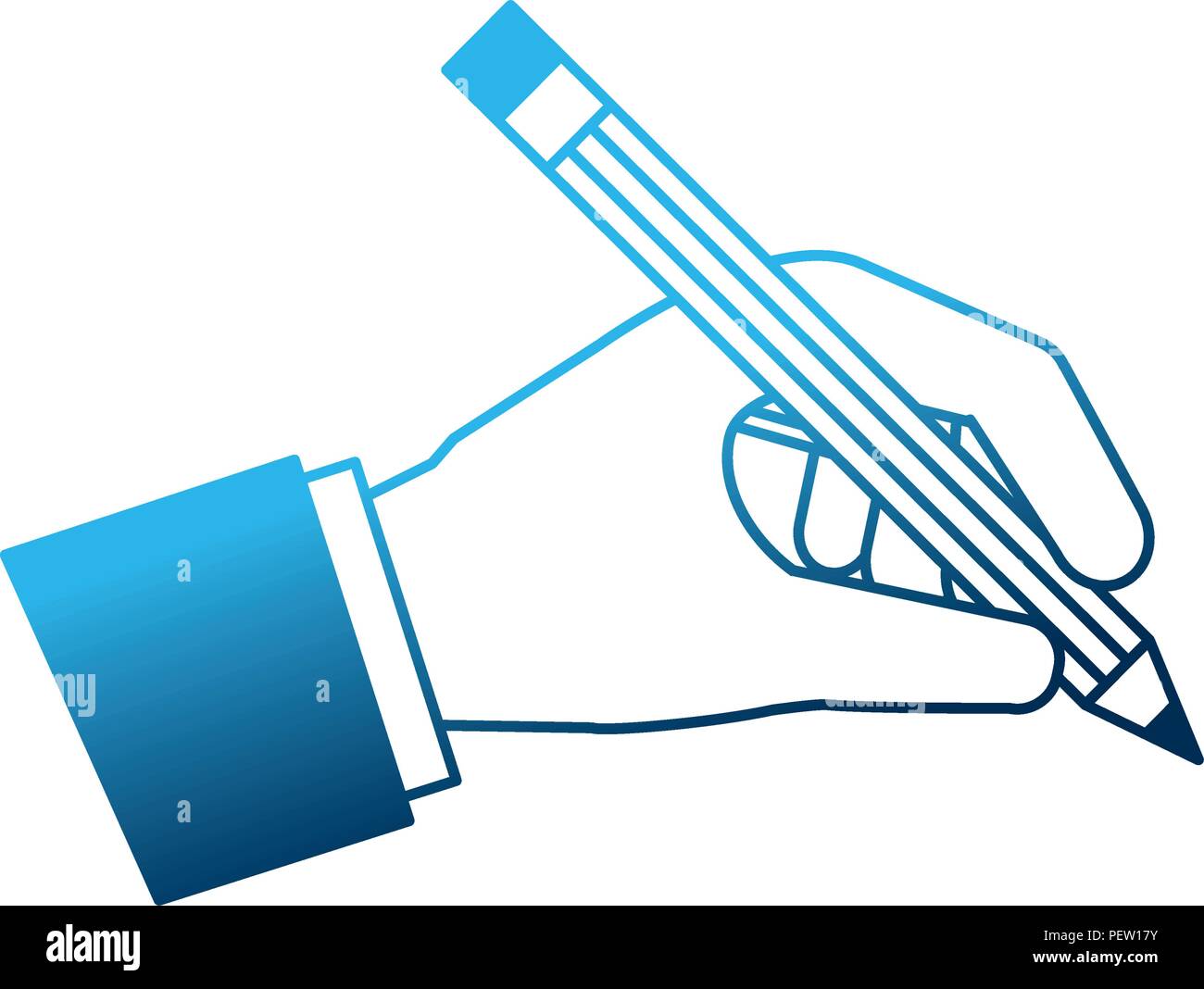 hand with pencil write isolated icon Stock Vector Image & Art - Alamy