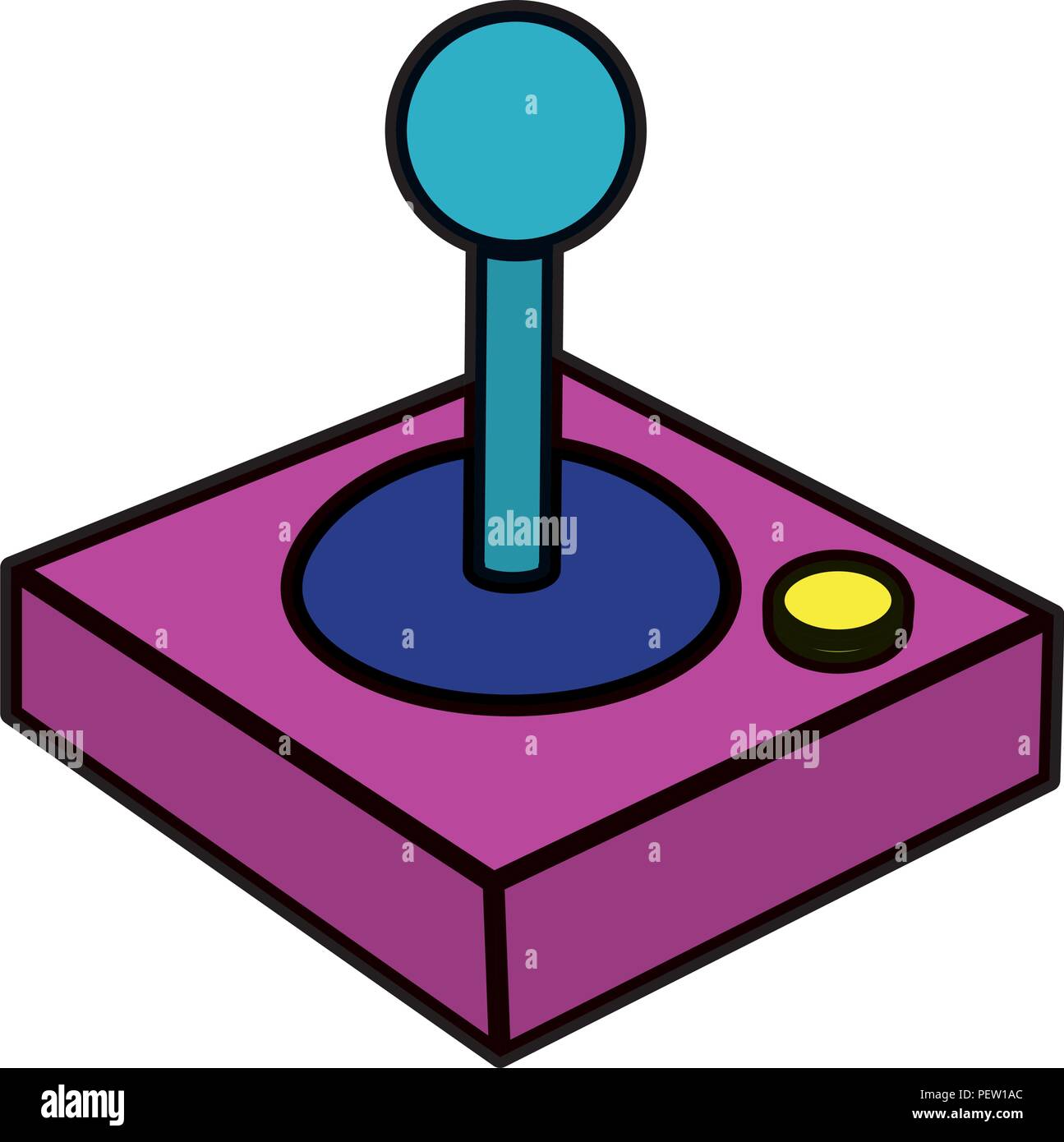color videogame hand button console simulator Stock Vector Image & Art ...