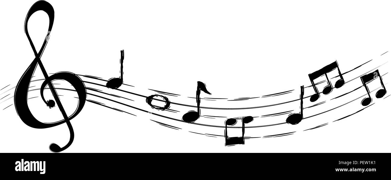 musical partiture notes icons vector illustration design Stock Vector ...