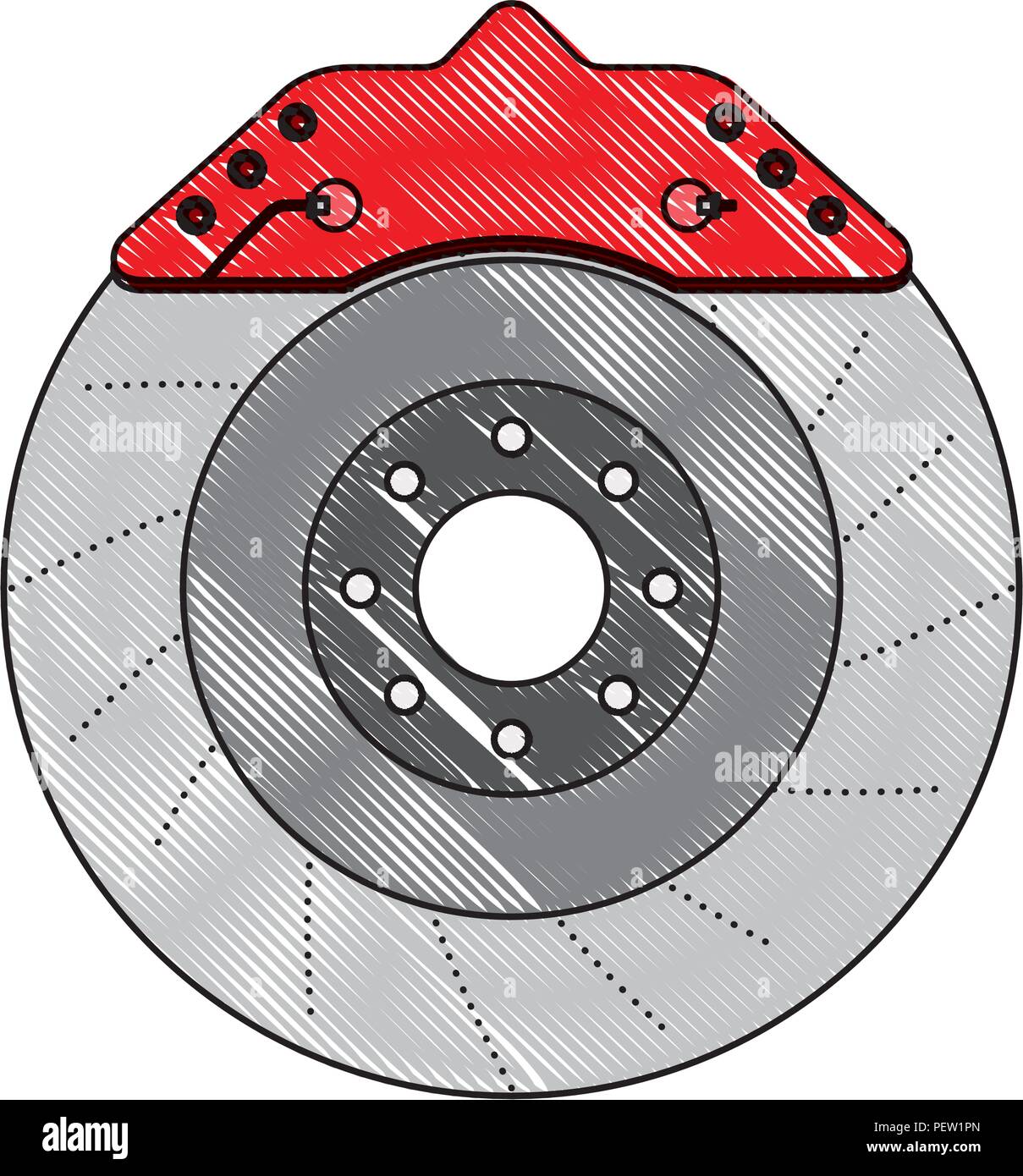 Brake disc detail Stock Vector Images - Alamy