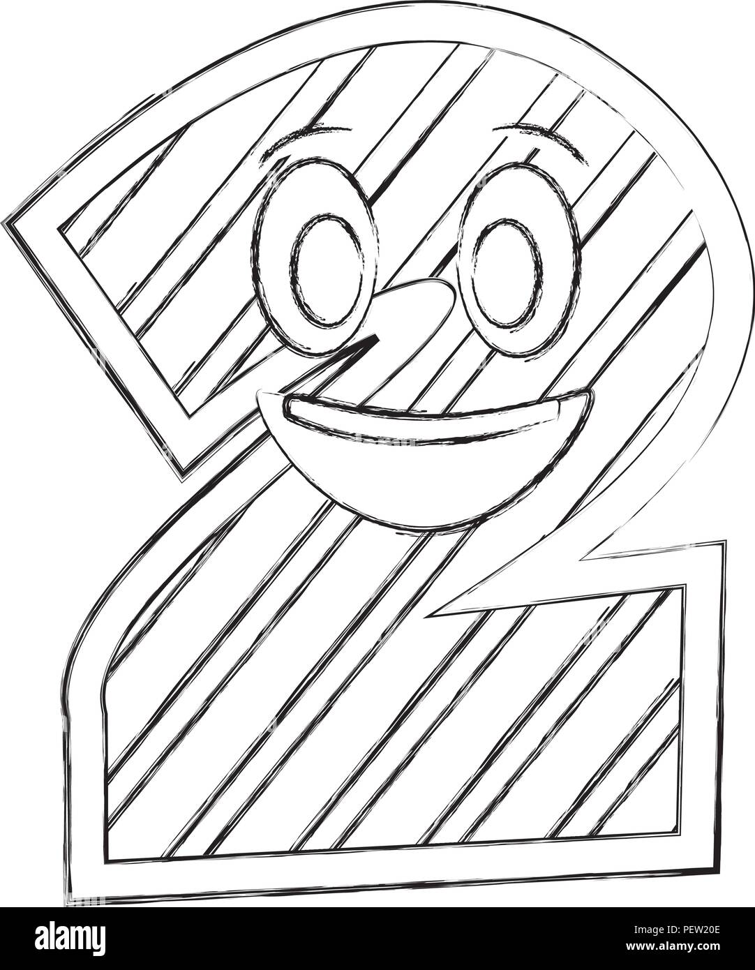 number two kawaii character Stock Vector Image & Art - Alamy