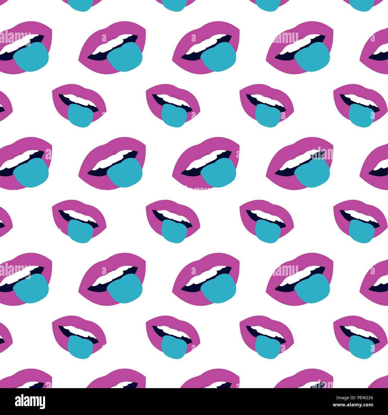 funny mouth with teeth and tongue background Stock Vector Image & Art ...