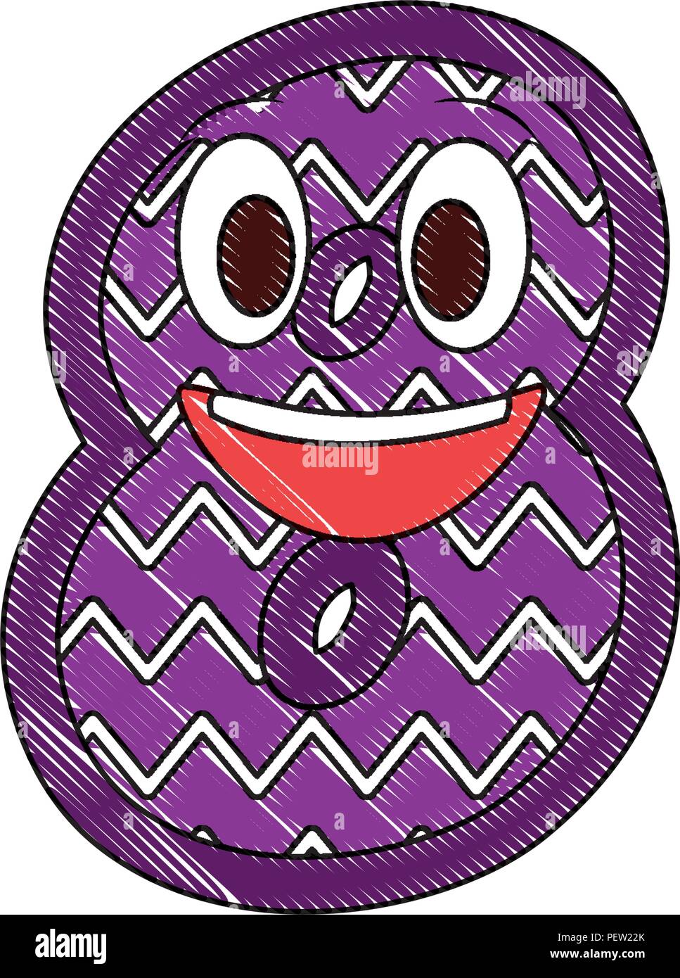number eight kawaii character Stock Vector Image & Art - Alamy