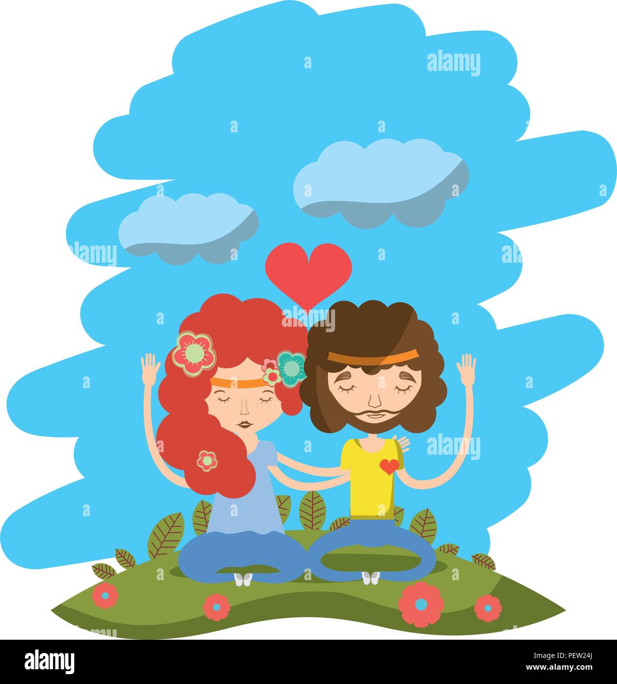 1960s hippie couple hi-res stock photography and images - Alamy