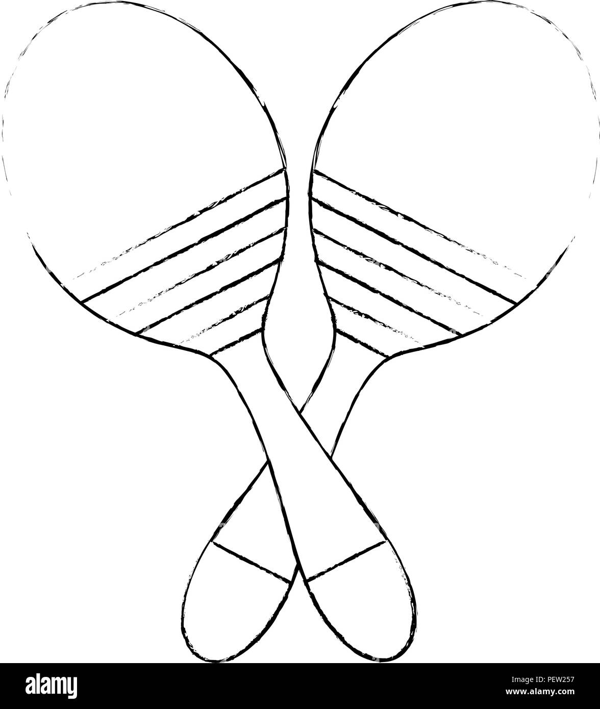 Maracas tropical instrument icon vector Black and White Stock Photos ...