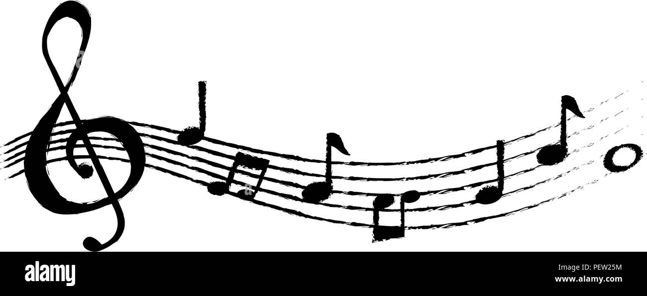 musical partiture notes icons vector illustration design Stock Vector ...