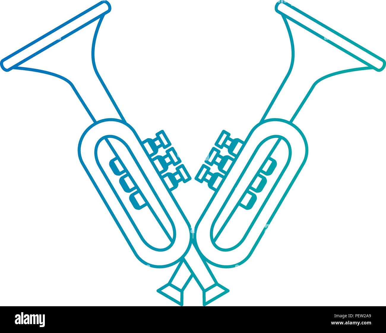 Crossed musical instruments Stock Vector Images - Alamy