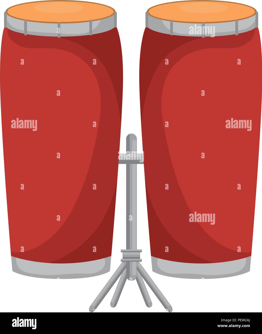 bongo drums tropical instrument vector illustration design Stock Vector ...