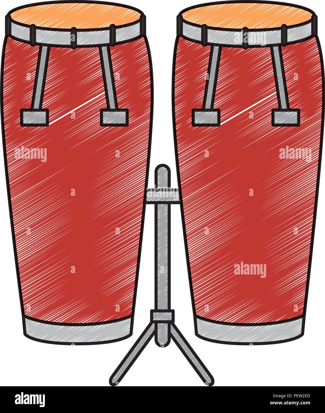 bongo drums tropical instrument vector illustration design Stock Vector ...