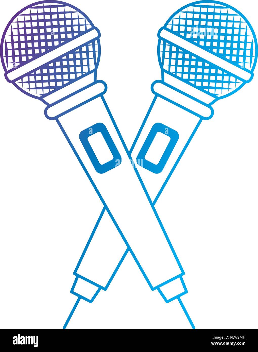 microphones crossed concert musical icon vector illustration design ...
