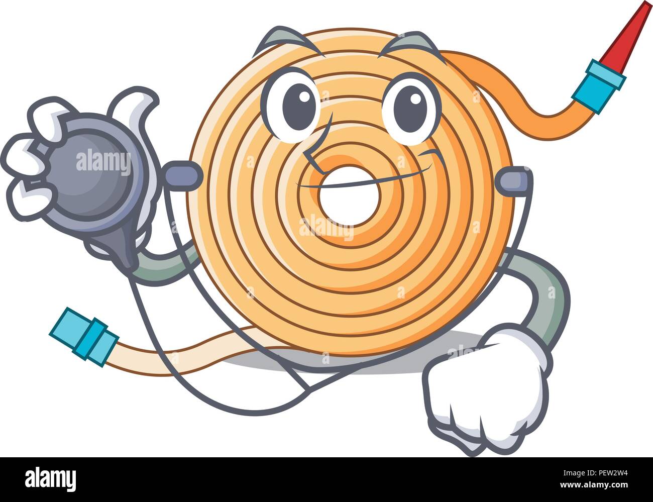 Doctor water hose character cartoon Stock Vector Image & Art - Alamy