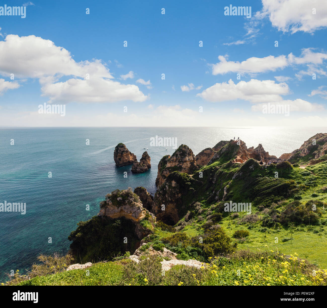 Algarve sunny beach, Portugal Stock Photo - Alamy