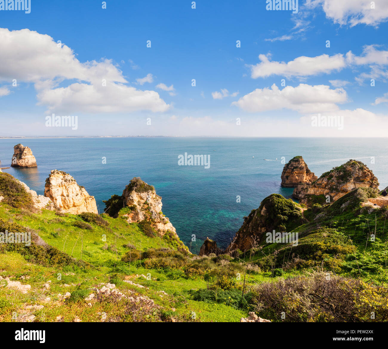 Algarve sunny beach, Portugal Stock Photo - Alamy