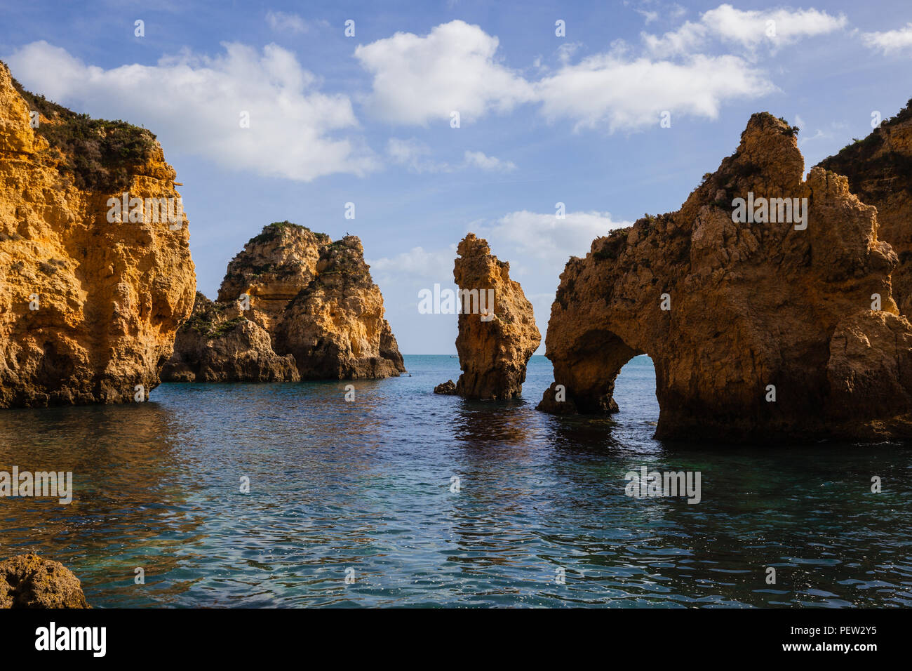 Algarve sunny beach, Portugal Stock Photo - Alamy