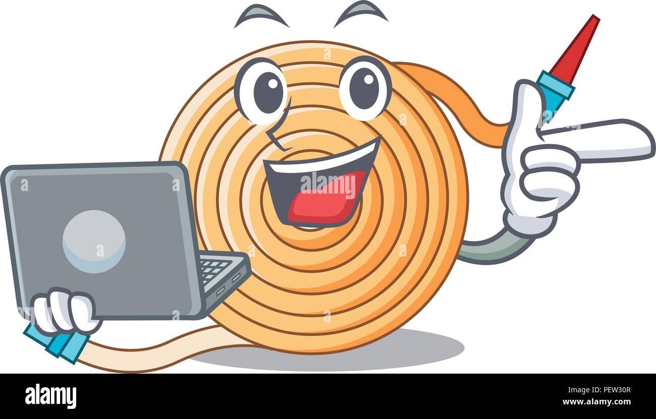 With laptop water hose character cartoon Stock Vector Image & Art - Alamy