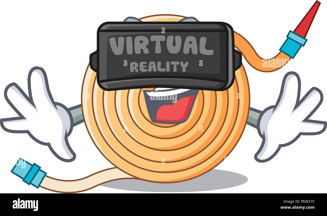Virtual reality water hose to extinguish the fire Stock Vector Image ...