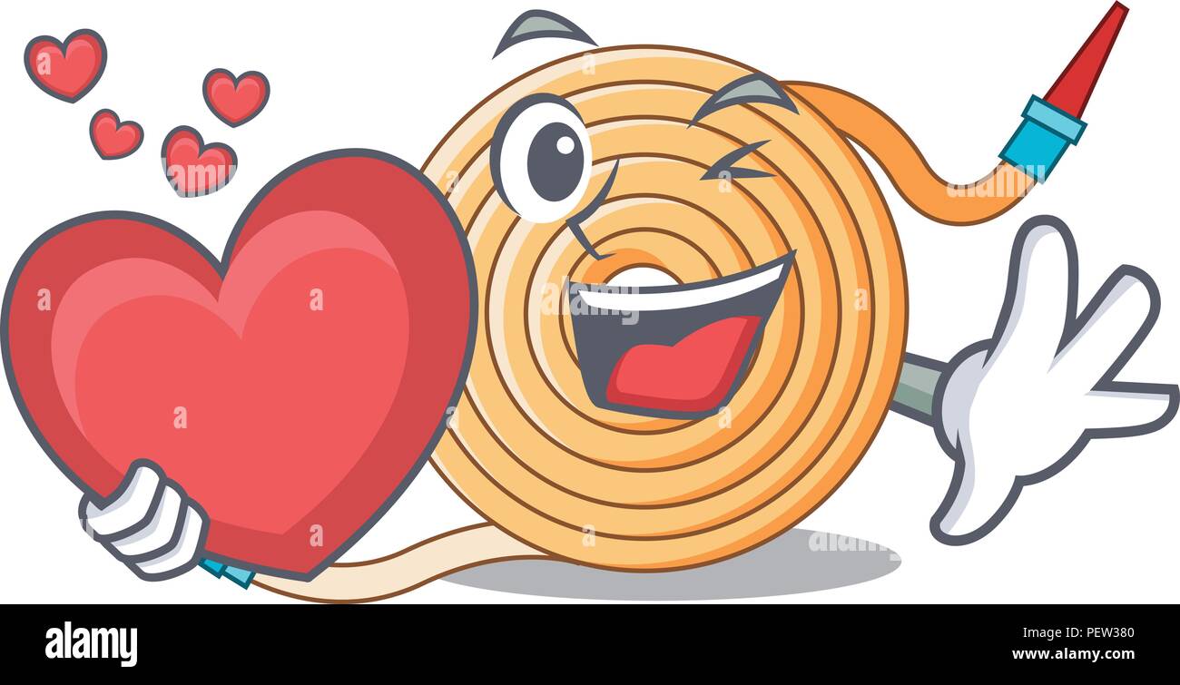 With heart water hose to extinguish the fire Stock Vector Image & Art ...