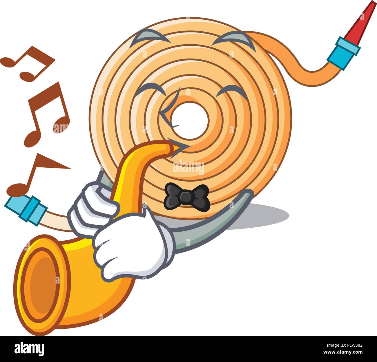 With trumpet water hose to extinguish the fire Stock Vector Image & Art ...