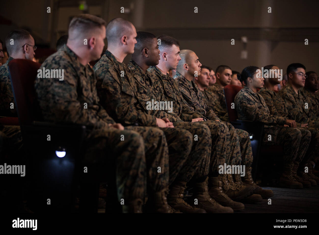 The 18th Sergeant Major of the Marine Corps, Ronald L. Green, speaks to ...
