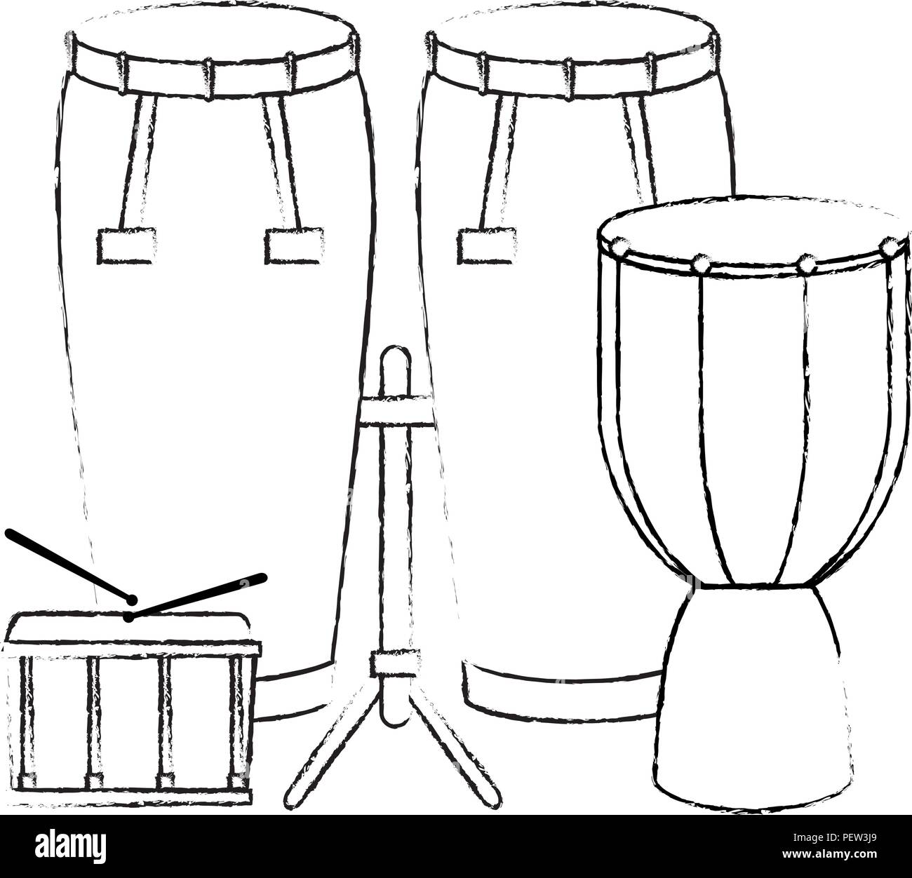 Bongo drum Black and White Stock Photos & Images - Alamy